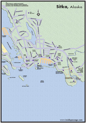 Maps of Alaska Ports of Call - Alaska Cruises and Land Tours by CEALS